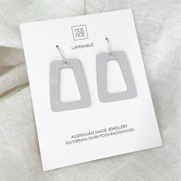 Earth&Stone Clay Outline Trestle Drop Earrings - Moe Moe Design