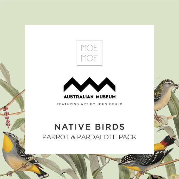 NATIVE BIRDS| JOHN GOULD PACKS - Moe Moe Design