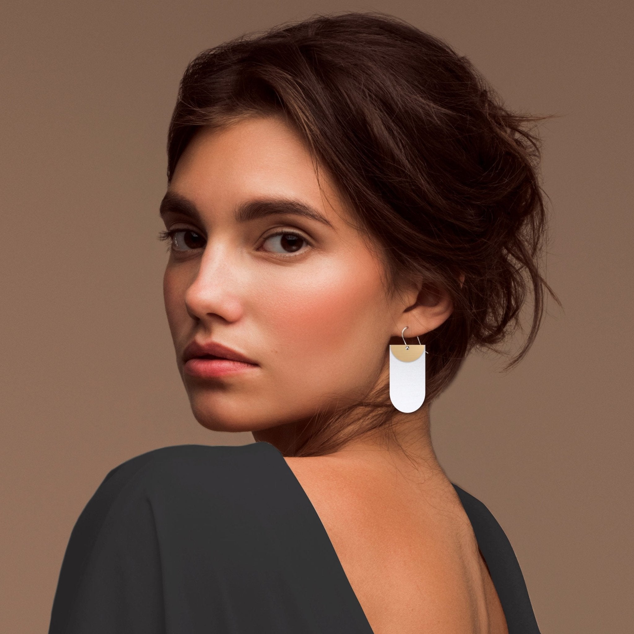 Murdie Morris Wild Dog Layered Tab Drop Earrings - Moe Moe Design